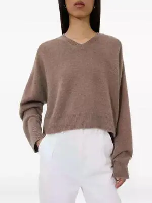 Loulou De Saison Anzor Lds V-neck Sweater - Brown