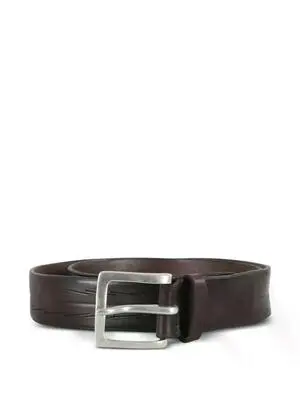 ORTIGNI Rectangular Leather Belt