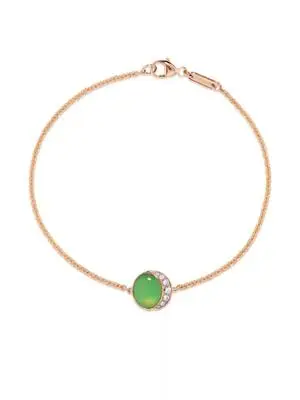 DAVID MORRIS 18k Rose Fortuna Chrysoprase And Diamond Bracelet - Gold