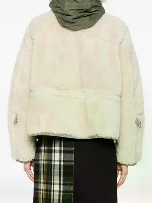 Sacai Hooded Panelled Jacket - Neutrals