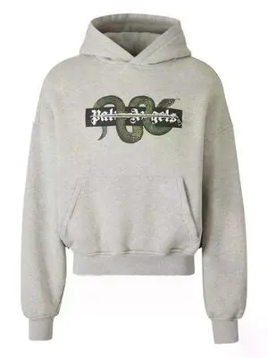 Palm Angels Hoodie With Kangaroo Pockets - Grey