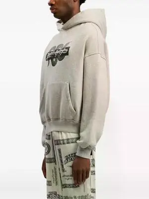 Palm Angels Hoodie With Kangaroo Pockets - Grey
