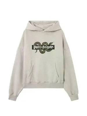 Palm Angels Hoodie With Kangaroo Pockets - Grey