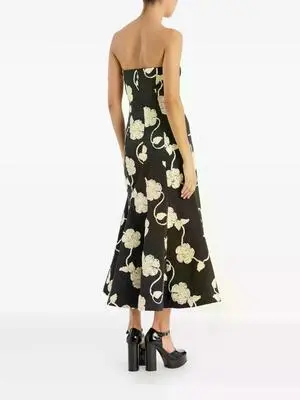 ROTATE BY BIRGER CHRISTENSEN Flower Midi Dress