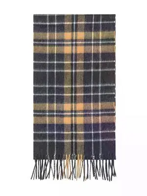 Barbour Check-pattern Scarf - Blue