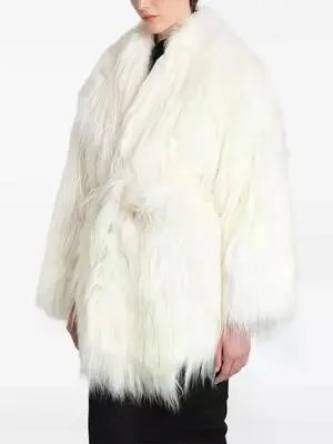 ENTIRE STUDIOS Belted Faux Fur Coat