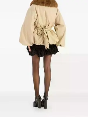 ROTATE BY BIRGER CHRISTENSEN Belted Jacket With Trimmed Collar