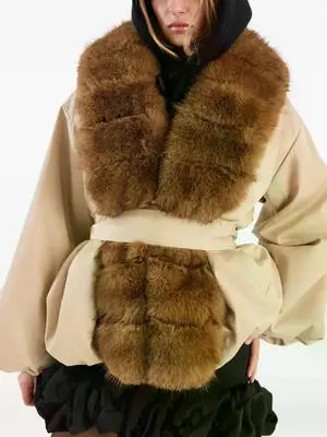 ROTATE BY BIRGER CHRISTENSEN Belted Jacket With Trimmed Collar