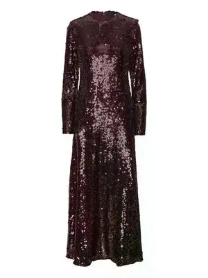 ROTATE BY BIRGER CHRISTENSEN Sequin Maxi Dress - Red