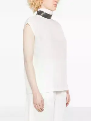 Brunello Cucinelli Turtleneck Sleeveless Top