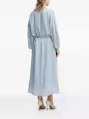 BRUUNS BAZAAR Drawstring Long-sleeves Midi Day Dress