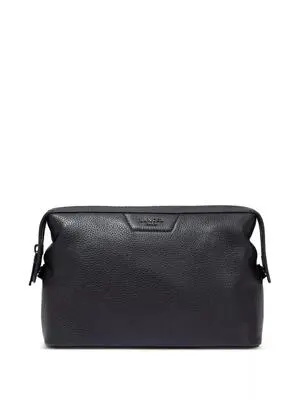 LANCEL Côme Leather Zip-top Wash Bag - Black
