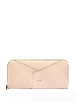 LANCEL Enveloppe Leather Zip-around Wallet - Neutrals