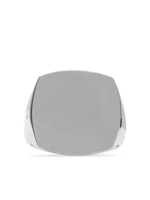 Tom Wood Clean Cushion Sterling Silver Ring - Grey