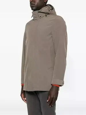 Woolrich Hooded Buttoned Coat - Grey