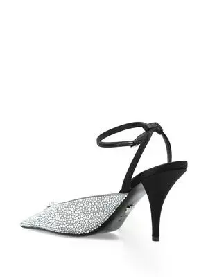 Versace 85mm Crystal La Medusa Slingback Pumps