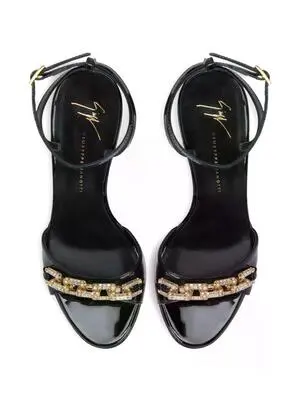 GIUSEPPE ZANOTTI Evry Crystal-embellished Sandals - Black