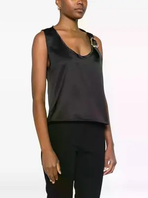 Imperial Buckle-detail Top - Black