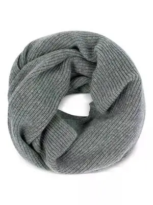 Eric Bompard Ribbed Cashmere Snood - Grey