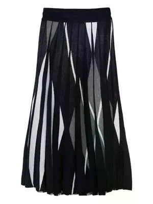 Eric Bompard Pleated Cashmere Midi Skirt