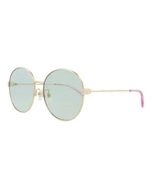 Gucci Round Oval Sunglasses - Gold Gold Green (gg1281sk/30013957/003)