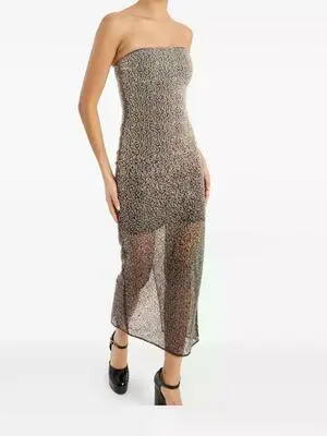 ROTATE BY BIRGER CHRISTENSEN Beaded Midi Tube Dress