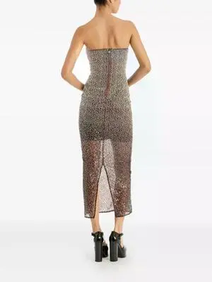 ROTATE BY BIRGER CHRISTENSEN Beaded Midi Tube Dress