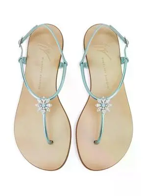 GIUSEPPE ZANOTTI Geltrude Crystal-embellished Sandals - Blue