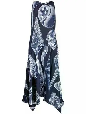 Stella McCartney Anabelle Shell-print Silk Maxi Dress