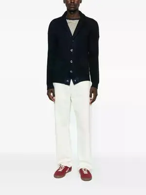 Fedeli Ribbed Shawl-collar Cardigan