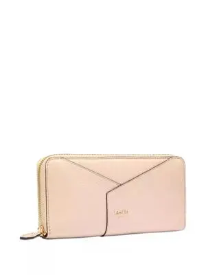 LANCEL Enveloppe Leather Zip-around Wallet - Neutrals