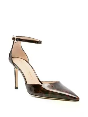 STUART WEITZMAN 85mm Leopard-print Ankle-strap Pumps