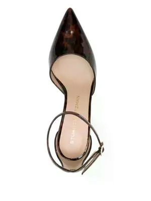 STUART WEITZMAN 85mm Leopard-print Ankle-strap Pumps