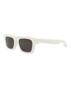 Alexander McQueen Square Rectangle Sunglasses - White White Grey (am0392s/30014333/005)