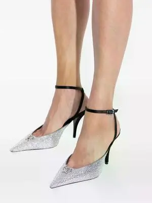 Versace 85mm Crystal La Medusa Slingback Pumps