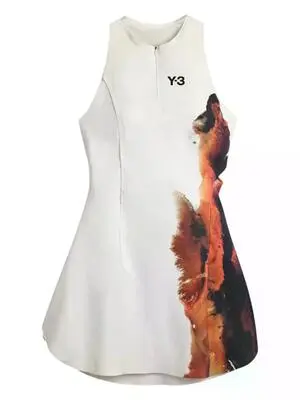 Y3 Abstract-print Mini Dress