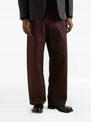 Prada Triangle-logo Cotton Trousers