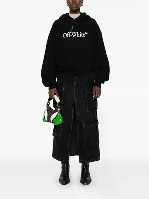 Off-White Logo Print Cotton Hoodie