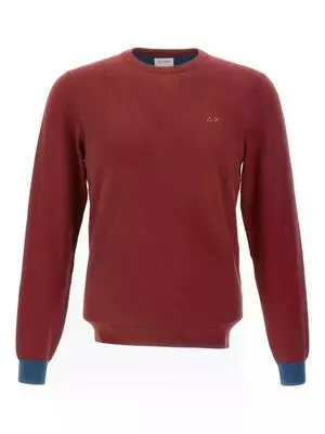 SUN 68 Ribbed Cuff Sweater - Red