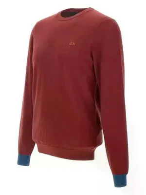 SUN 68 Ribbed Cuff Sweater - Red