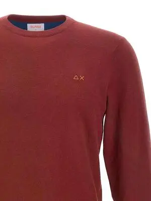 SUN 68 Ribbed Cuff Sweater - Red