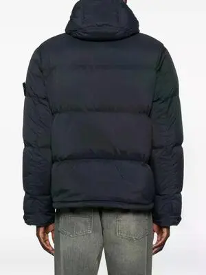 Stone Island Hooded Quilted Jacket - Blue