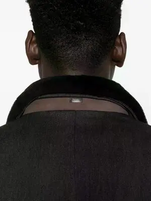 Herno Velvet-collared Button Coat