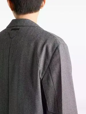Prada Notched-lapel Wool Coat