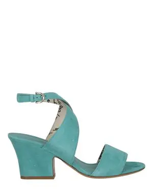 FERRAGAMO Cross Strap Block Heel Sandals