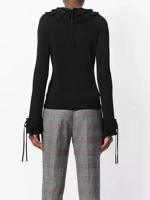 Ermanno Scervino Ruffle Trim Tie Cuff Jumper