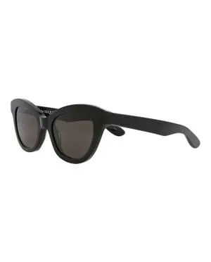 Alexander McQueen Cat Eye Sunglasses - Black Black Grey (am0391s/30014332/001)