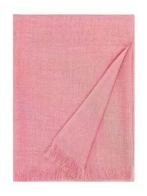 Eric Bompard Voile Fringed Scarf - Pink