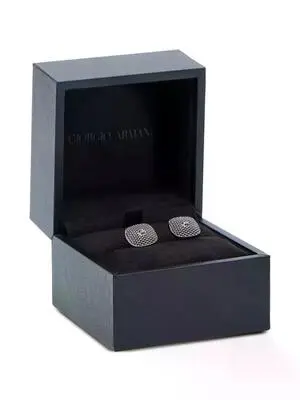 Giorgio Armani Sterling Silver Studded Cufflinks