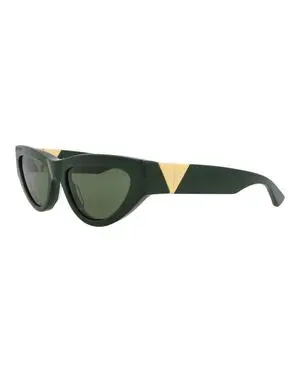 Bottega Veneta Cat Eye Sunglasses - Green Green Green (bv1176s/30013665/007)